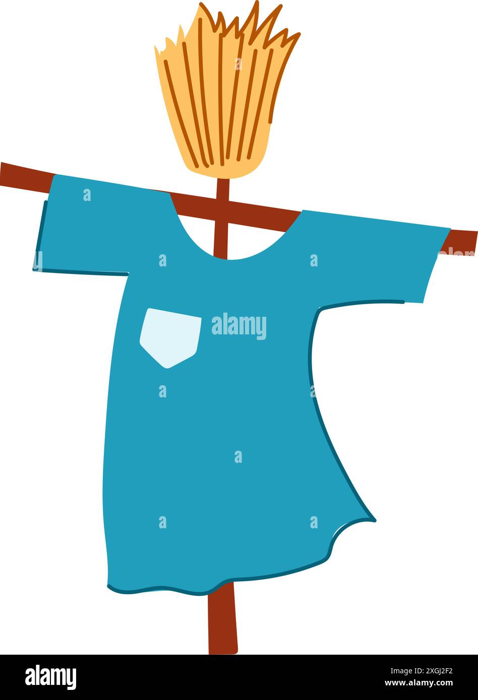 spooky scarecrow cartoon vector illustration Stock Vector Image & Art ...