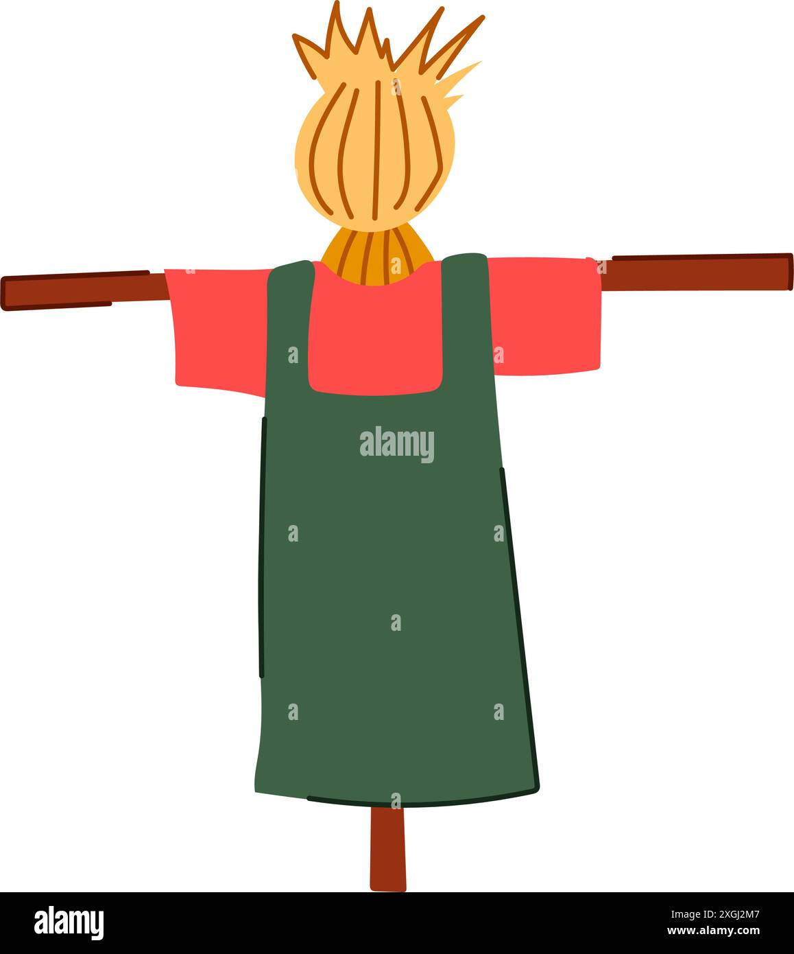character scarecrow cartoon vector illustration Stock Vector Image ...