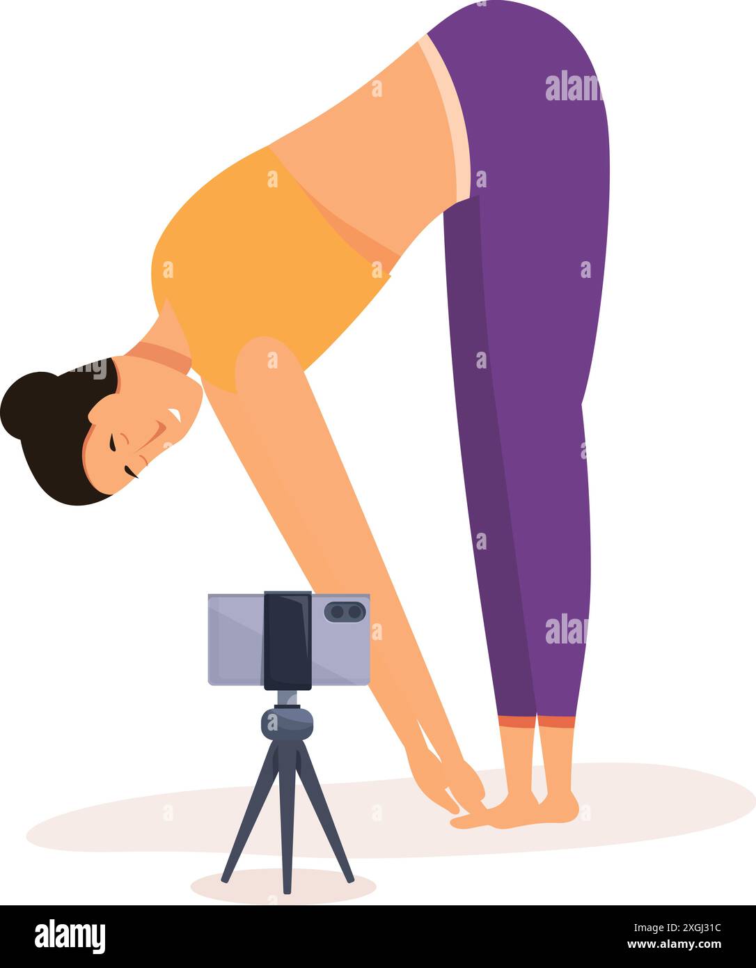 Woman bending over camera Stock Vector Images - Alamy