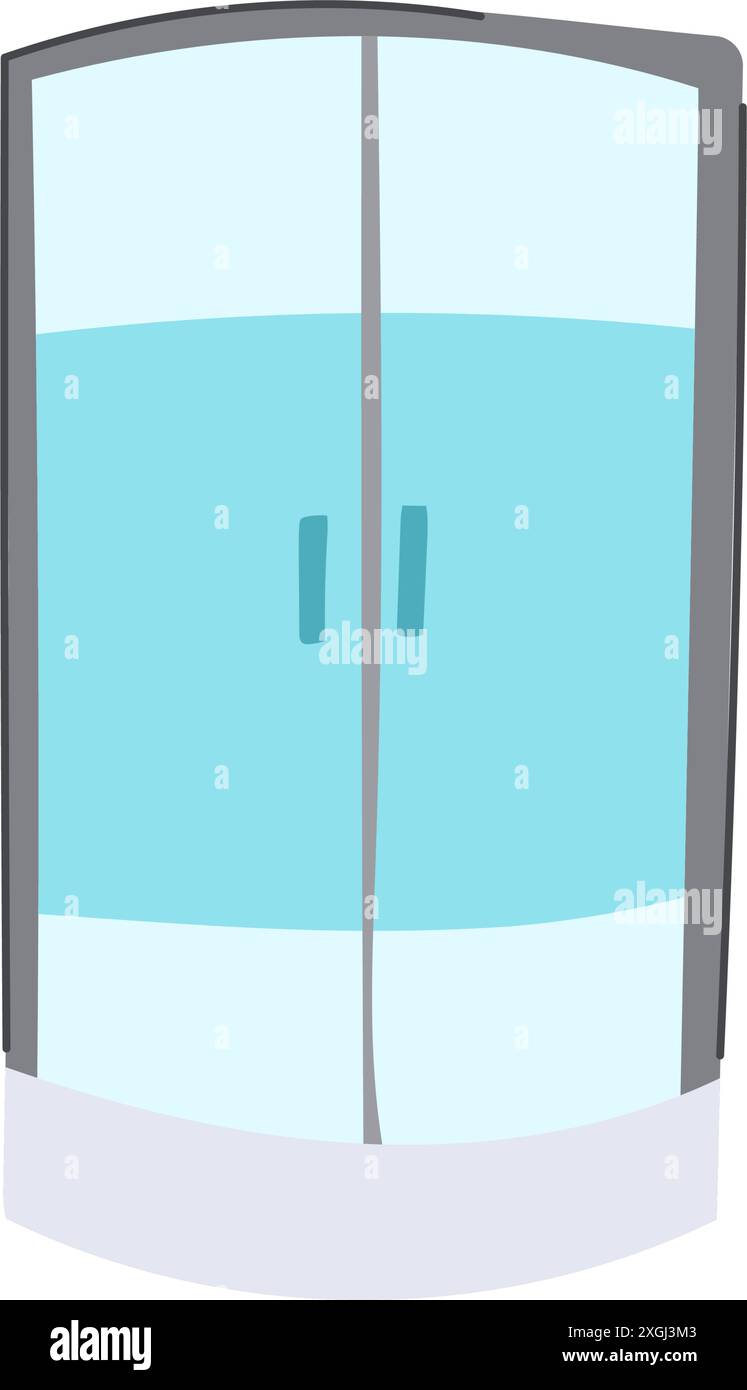 glass shower cabin cartoon vector illustration Stock Vector Image & Art ...