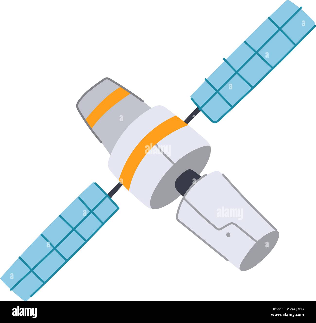 space satellite cartoon vector illustration Stock Vector Image & Art ...