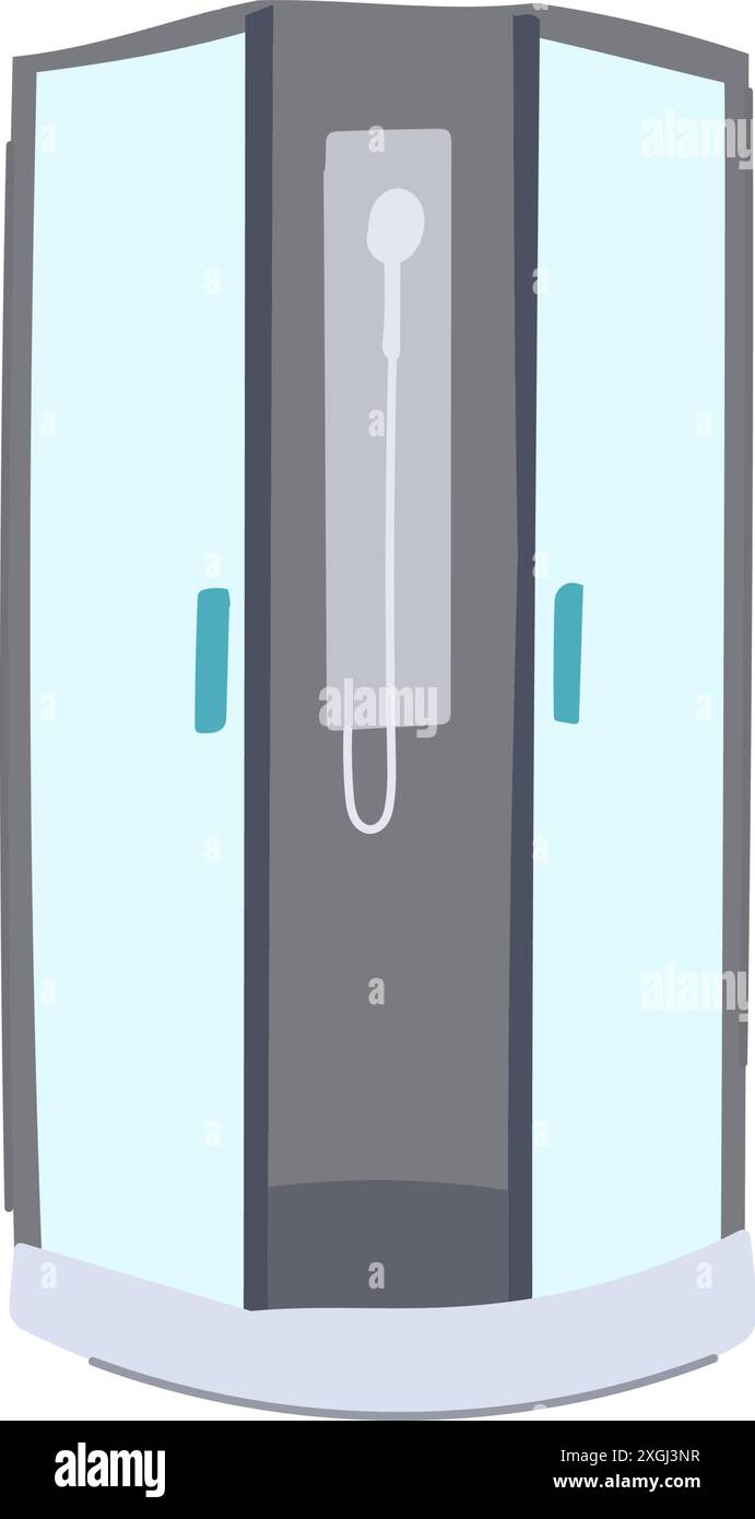 bath shower cabin cartoon vector illustration Stock Vector Image & Art ...
