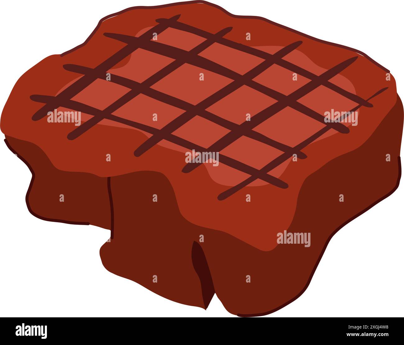 beef steak grill cartoon vector illustration Stock Vector Image & Art ...