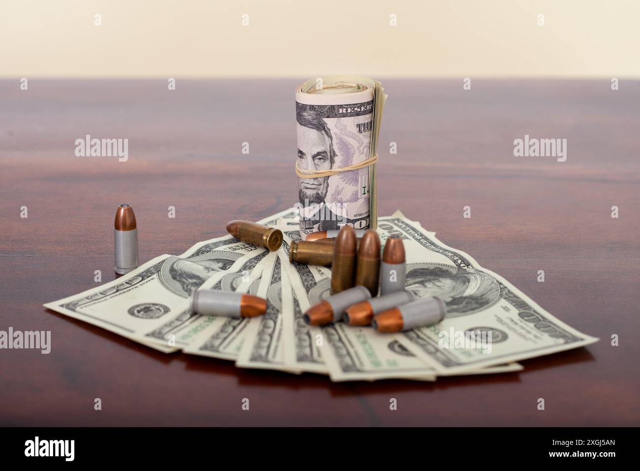 criminal money and bullets, money laundering and violence, gangs Stock ...