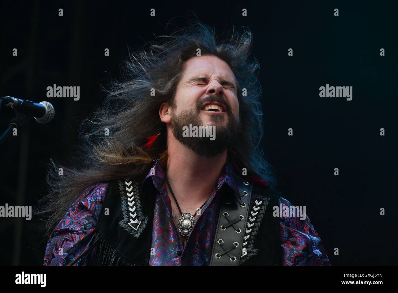 Auftritt der Rockformation ZZ-Top , auf Burg Clam im Bezirk Perg in ...