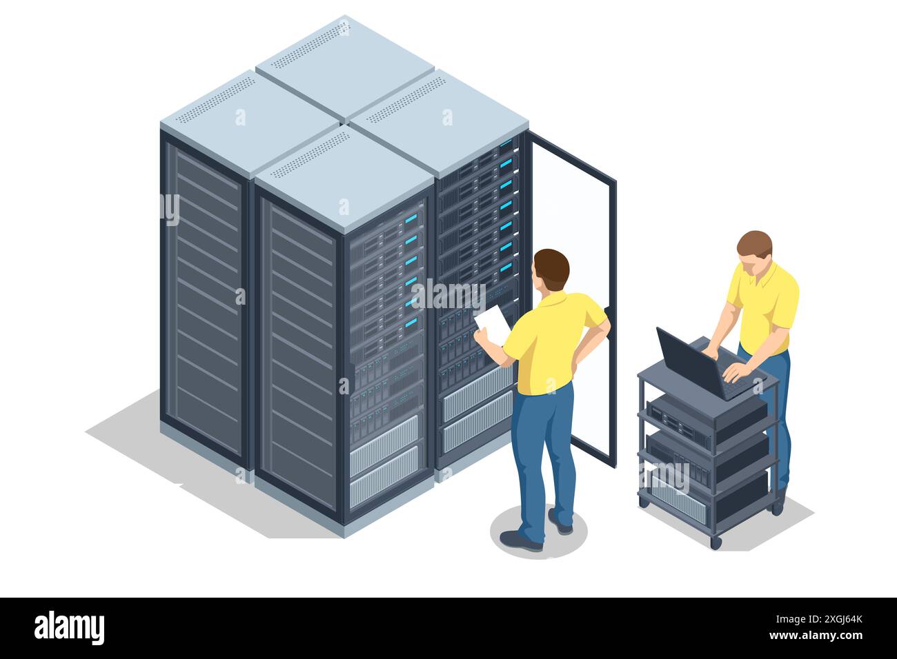 Isometric Network Computing Technologies Digital Space Data Storage The Data Center Provides