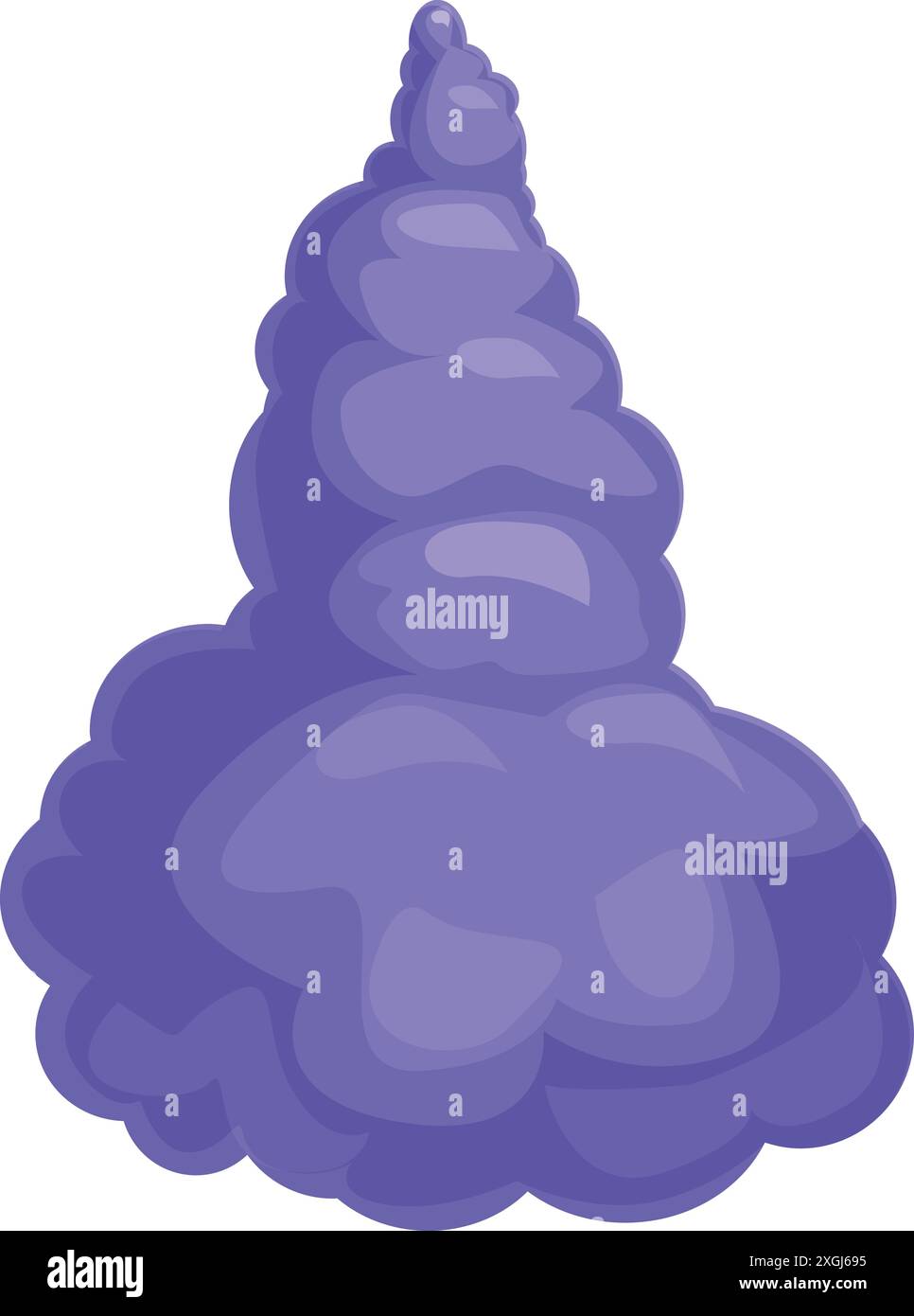Cartoon illustration of a simple purple cloud hi-res stock photography ...