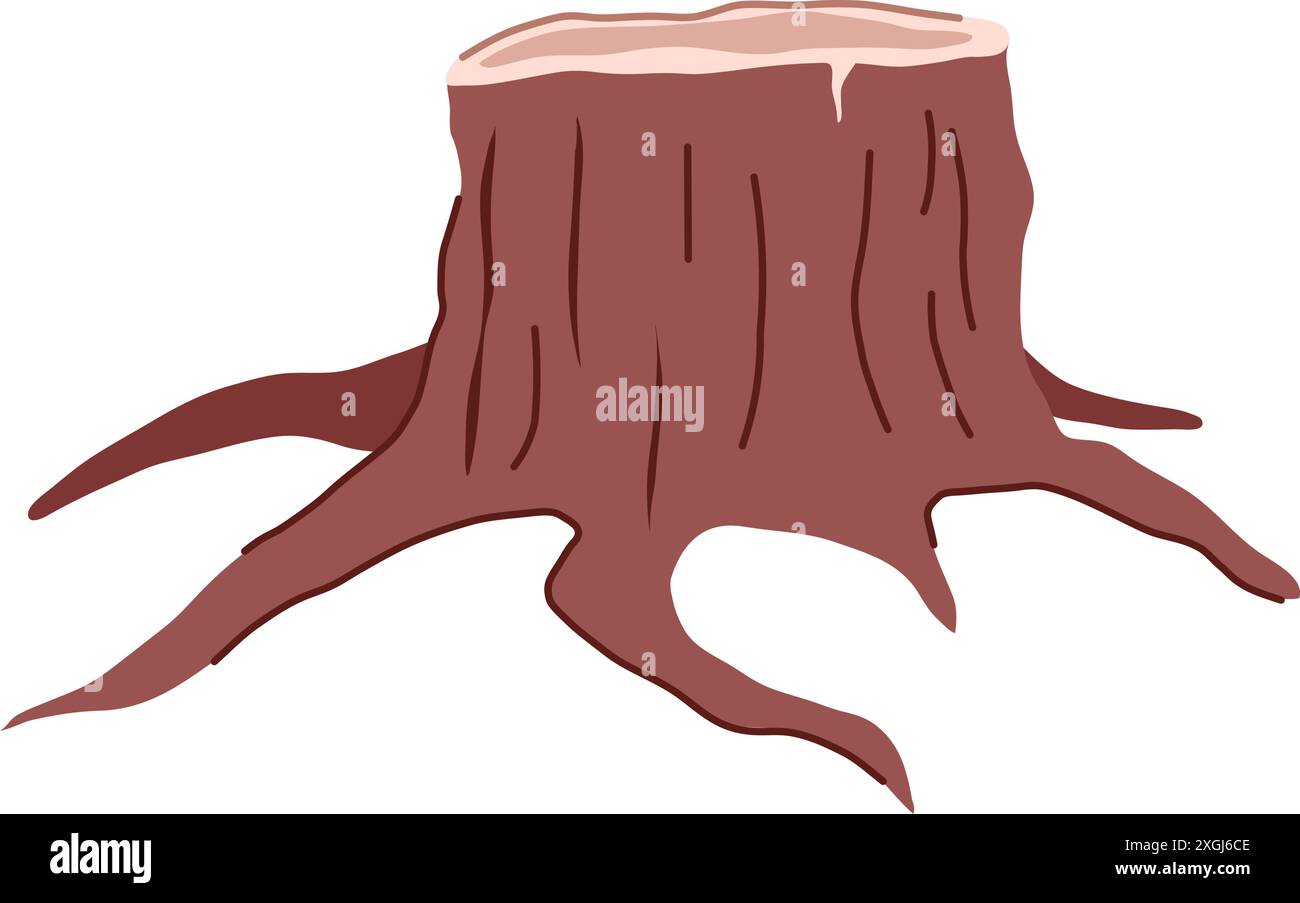 growth stump cartoon vector illustration Stock Vector Image & Art - Alamy