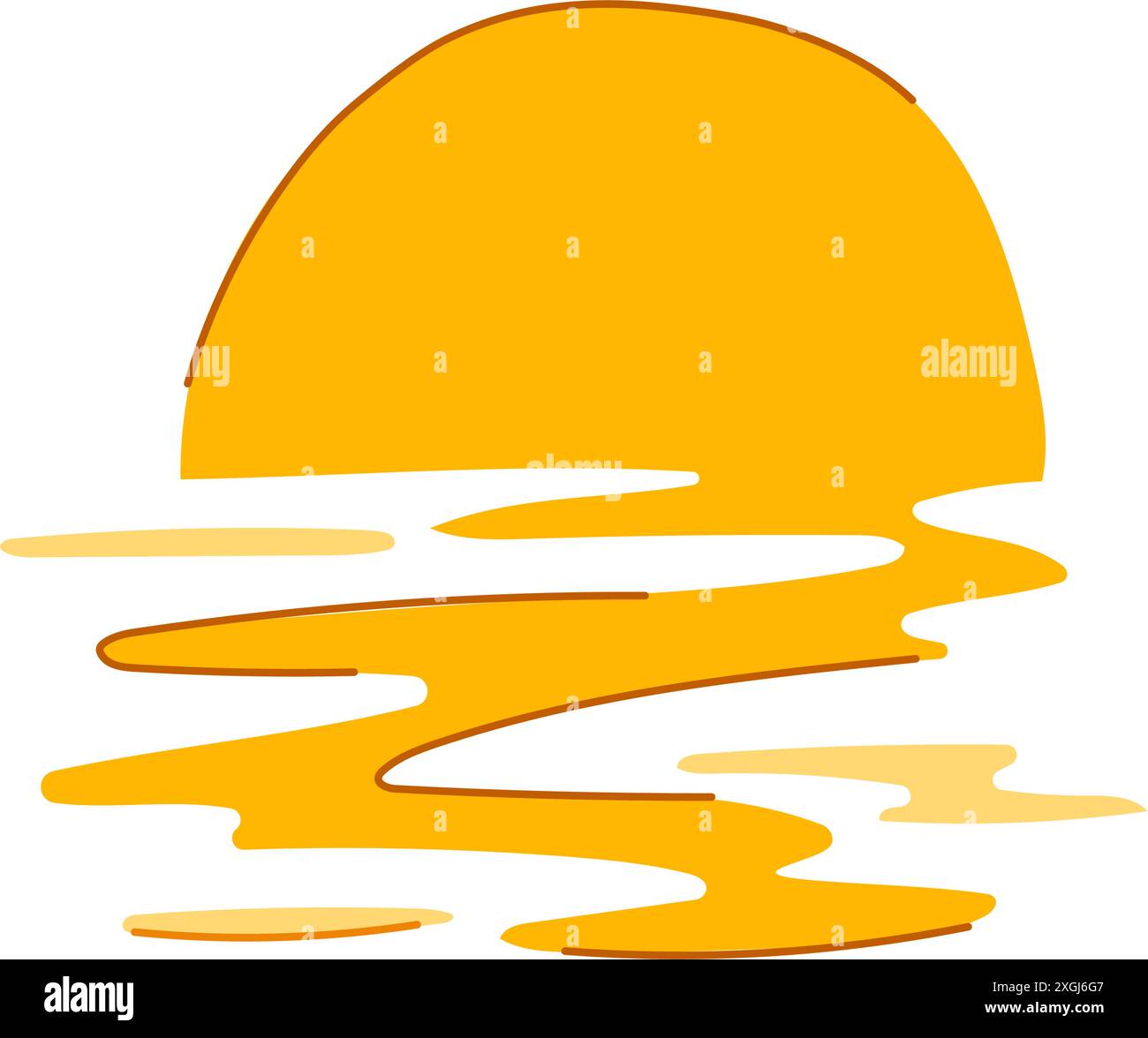 evening sunset cartoon vector illustration Stock Vector Image & Art - Alamy