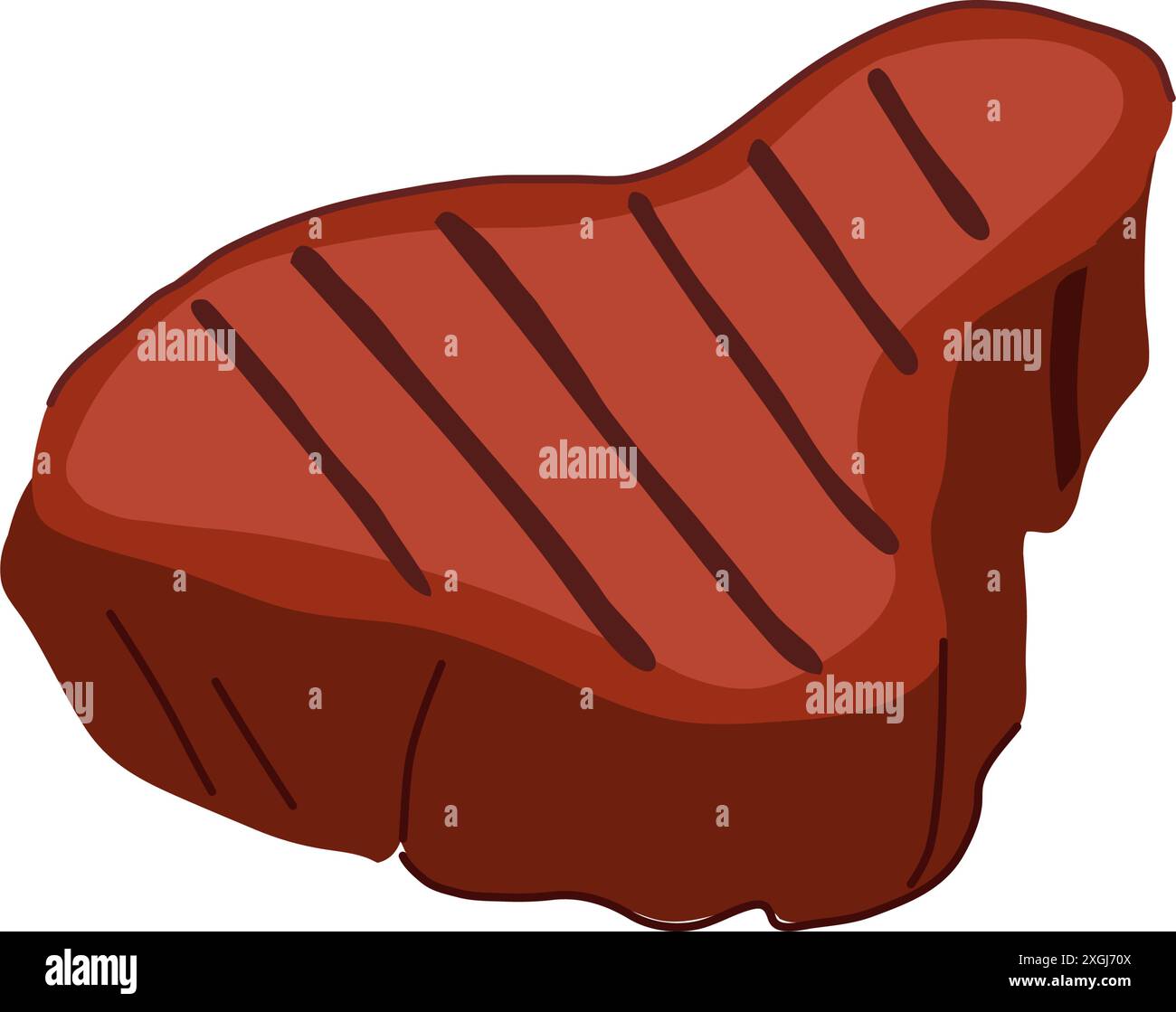 bbq steak grill cartoon vector illustration Stock Vector Image & Art ...