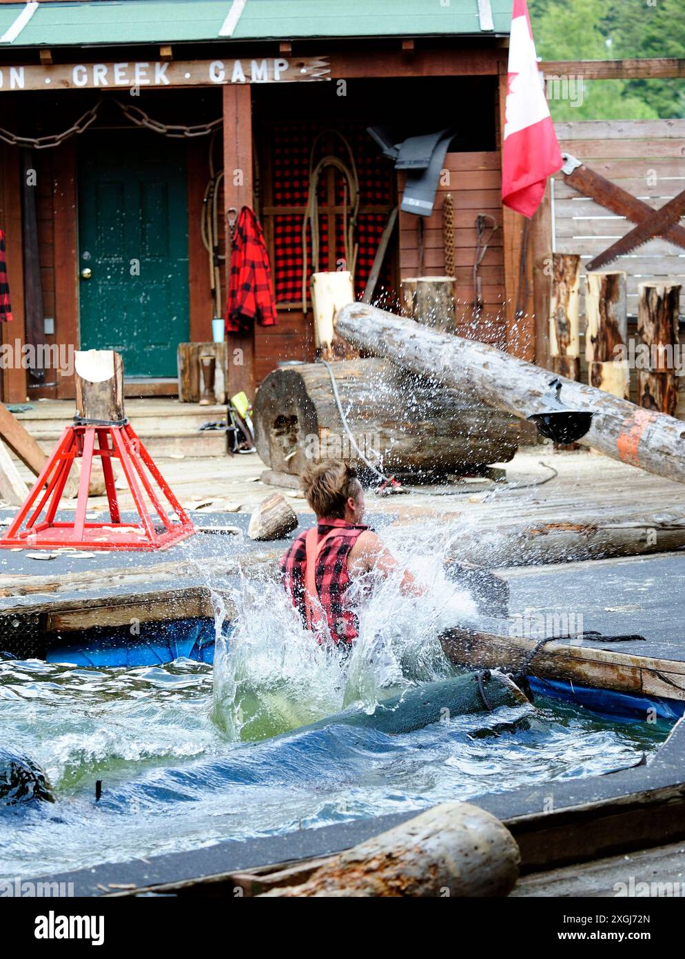 Man falling off a log hi-res stock photography and images - Alamy