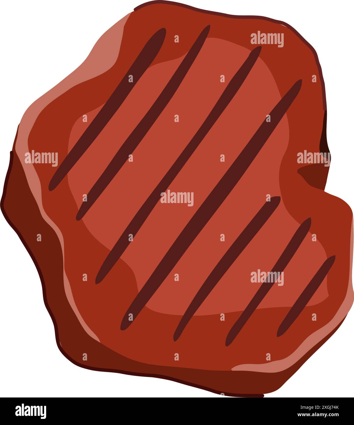 barbecue steak grill cartoon vector illustration Stock Vector Image ...