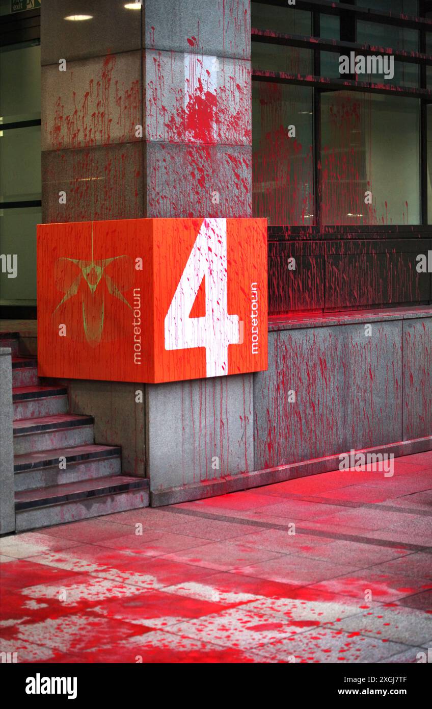 The exterior including the number 4 outside the Thales office building ...