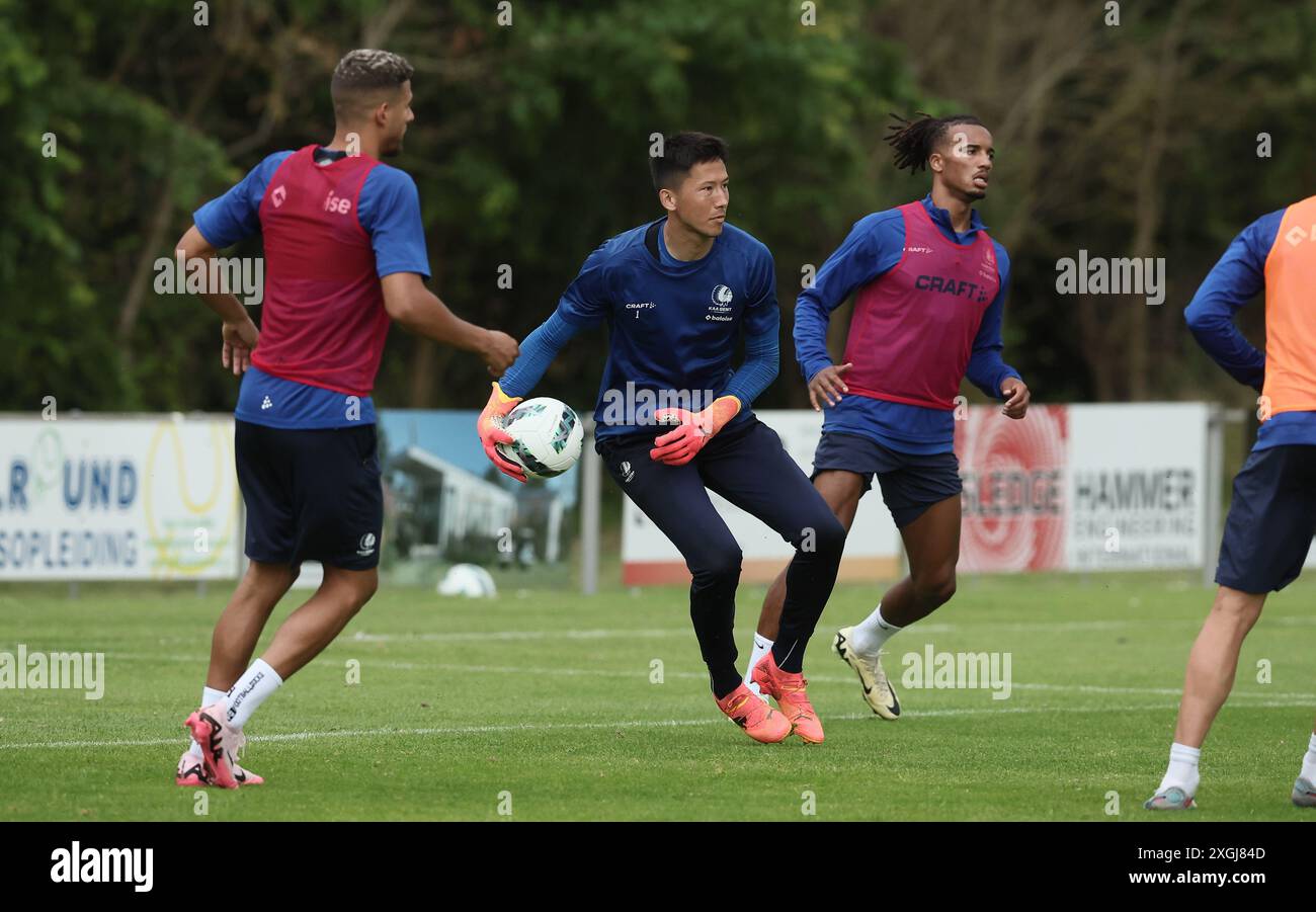 Gent's goalkeeper Daniel Schmidt pictured in action during the summer ...