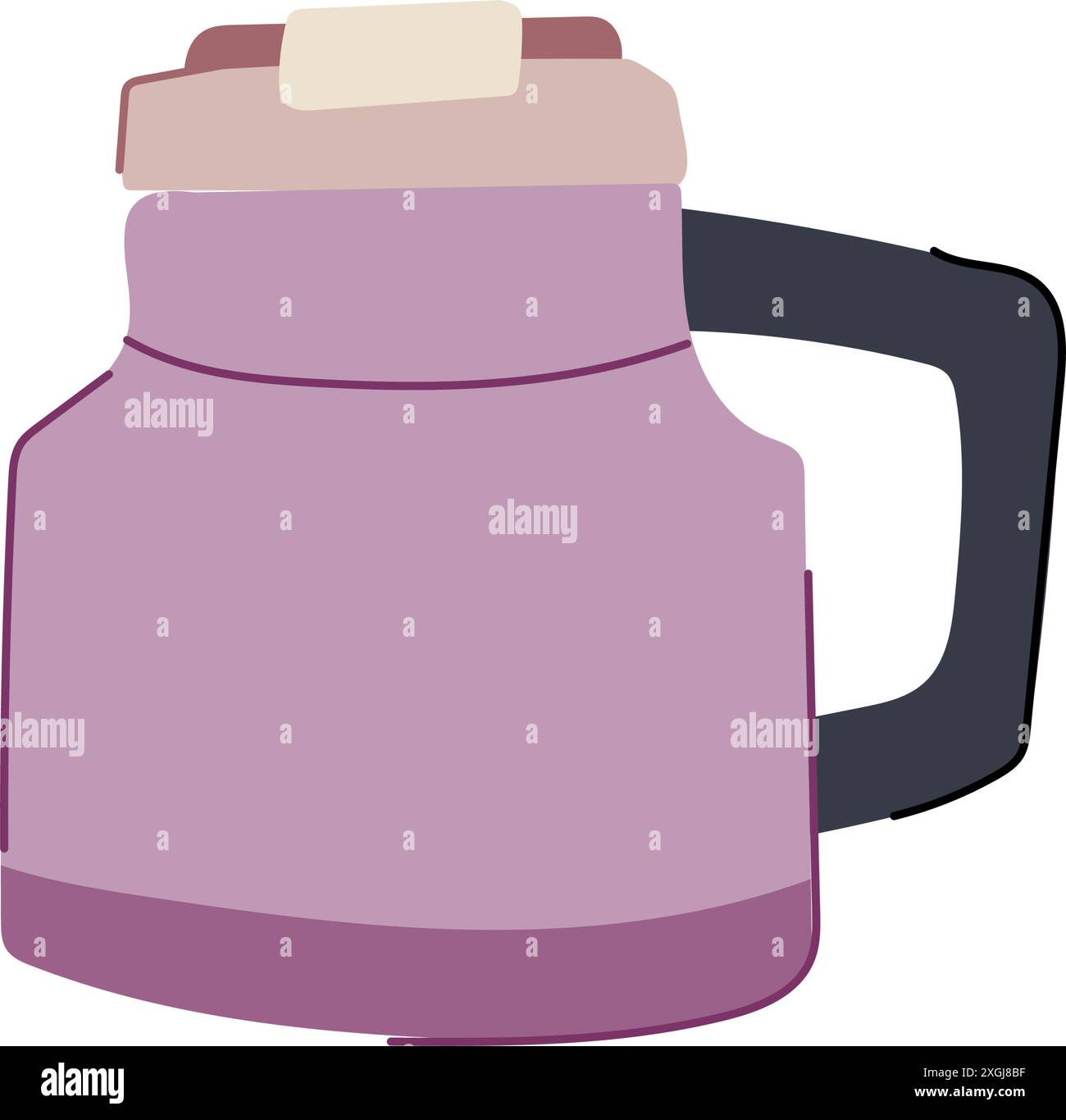 thermal thermos cup cartoon vector illustration Stock Vector Image ...