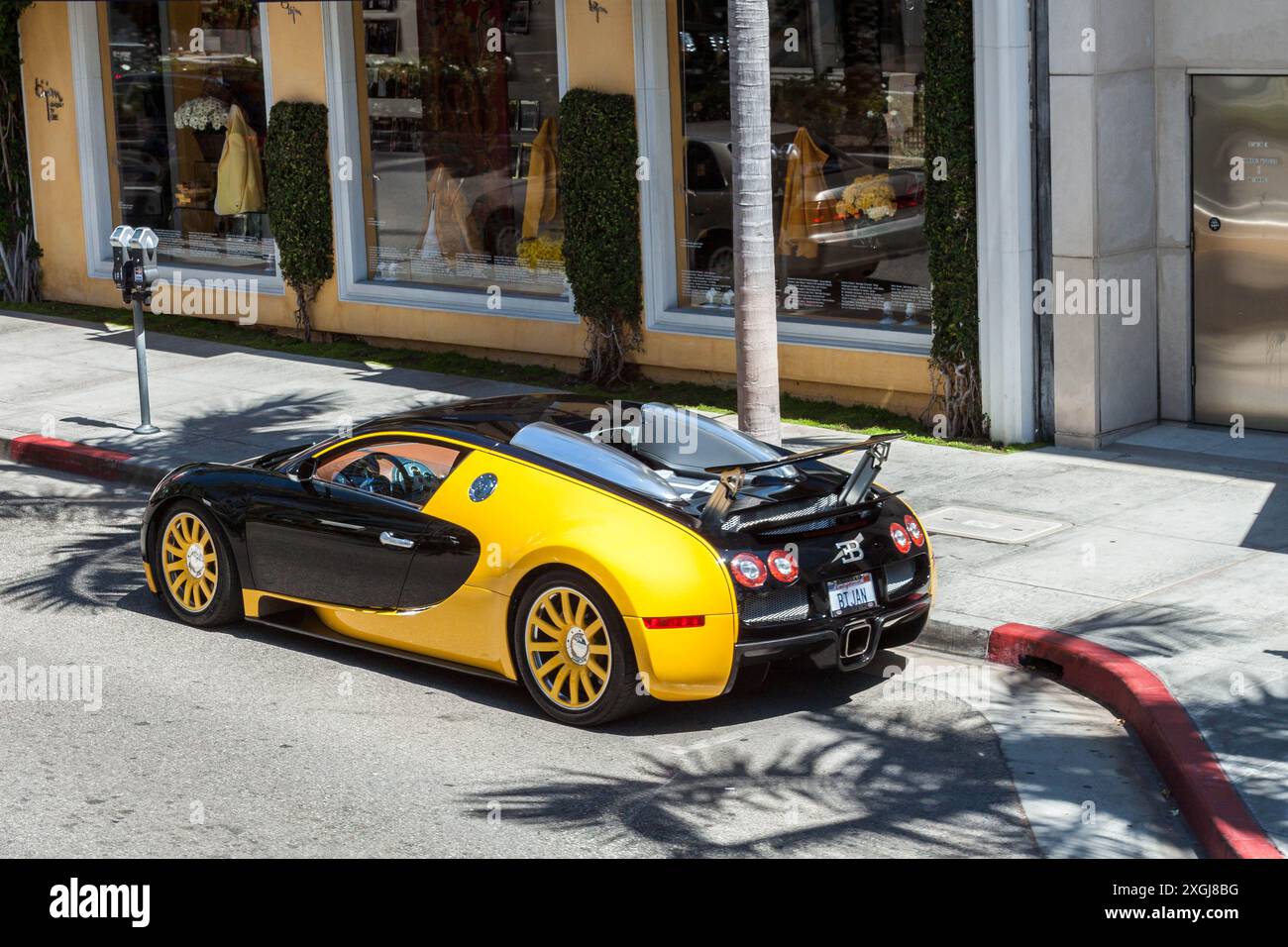 Bugatti Veyron Parked on Rodeo Drive in Beverly Hills Los Angeles ...
