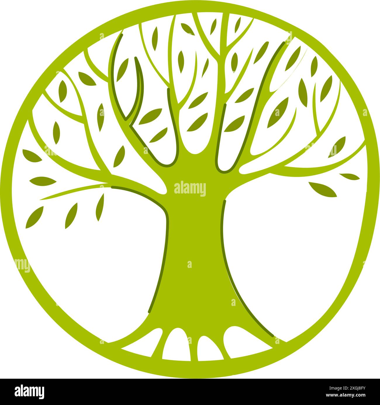 forest tree of life cartoon vector illustration Stock Vector Image ...