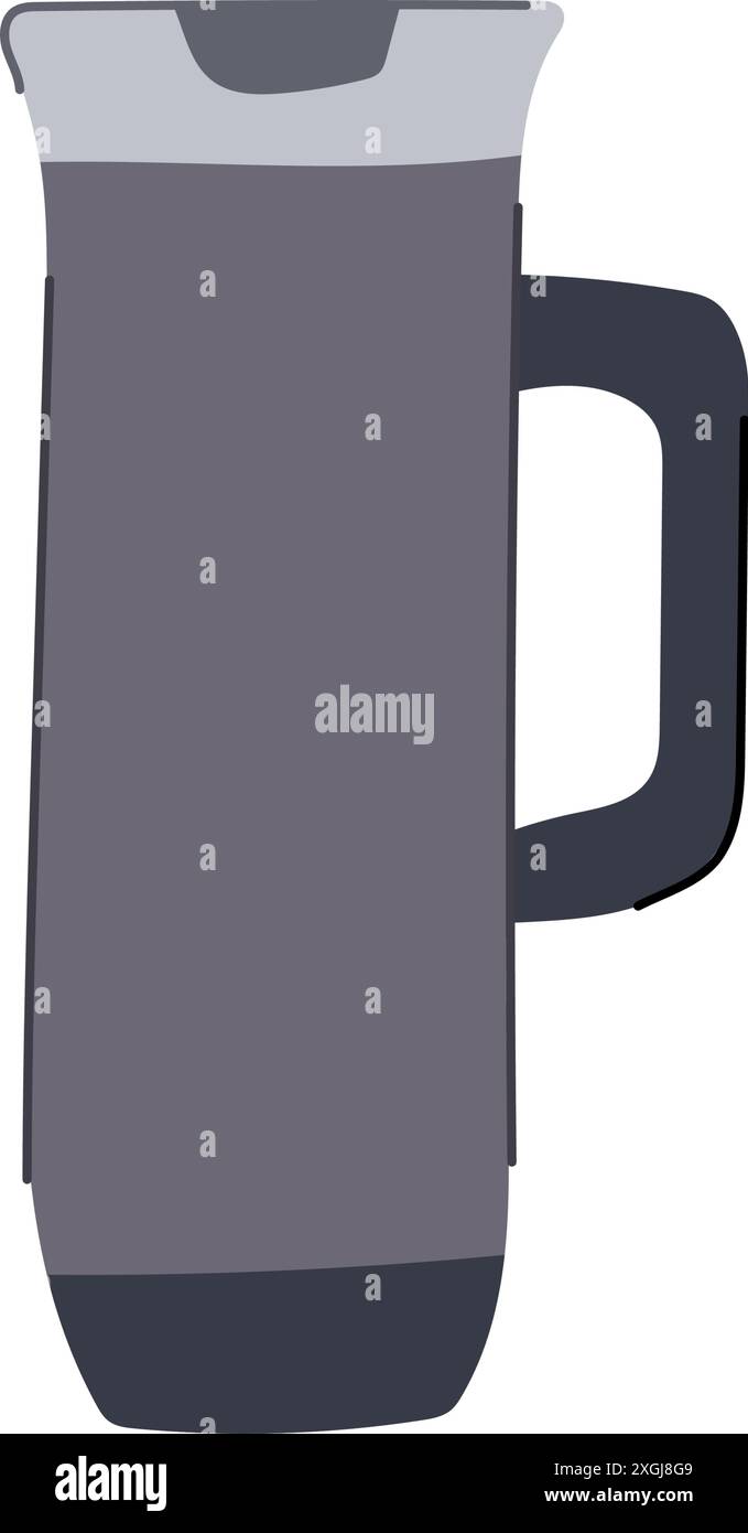 tea thermos cup cartoon vector illustration Stock Vector Image & Art ...