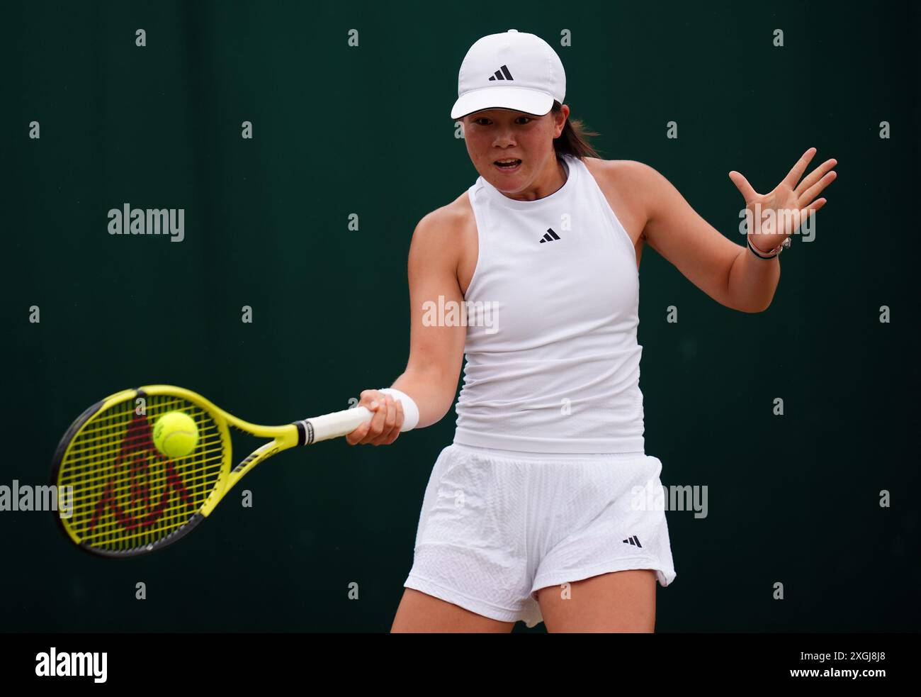 Ena Koike on day nine of the 2024 Wimbledon Championships at the All ...