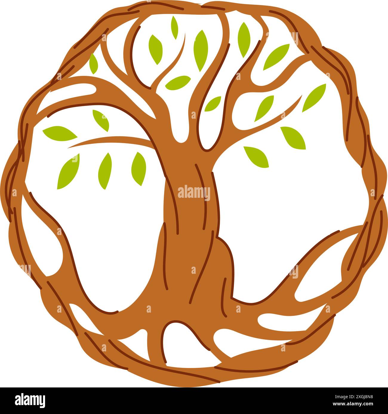 conservation tree of life cartoon vector illustration Stock Vector ...