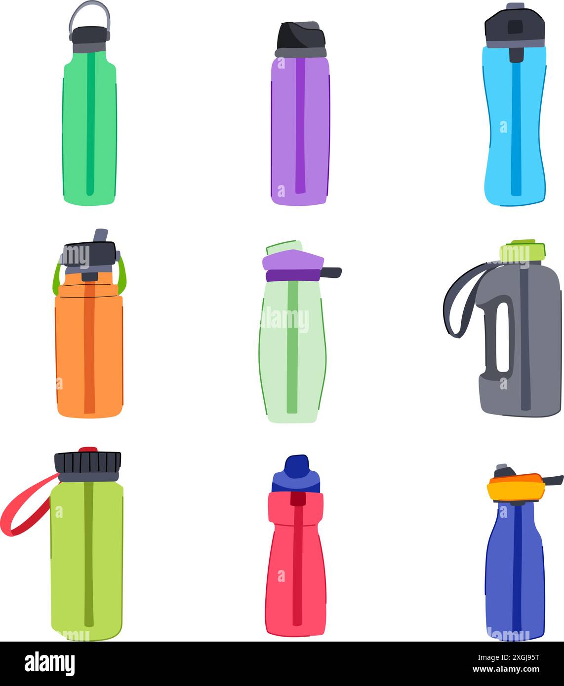water bottle set cartoon vector illustration Stock Vector Image & Art - Alamy