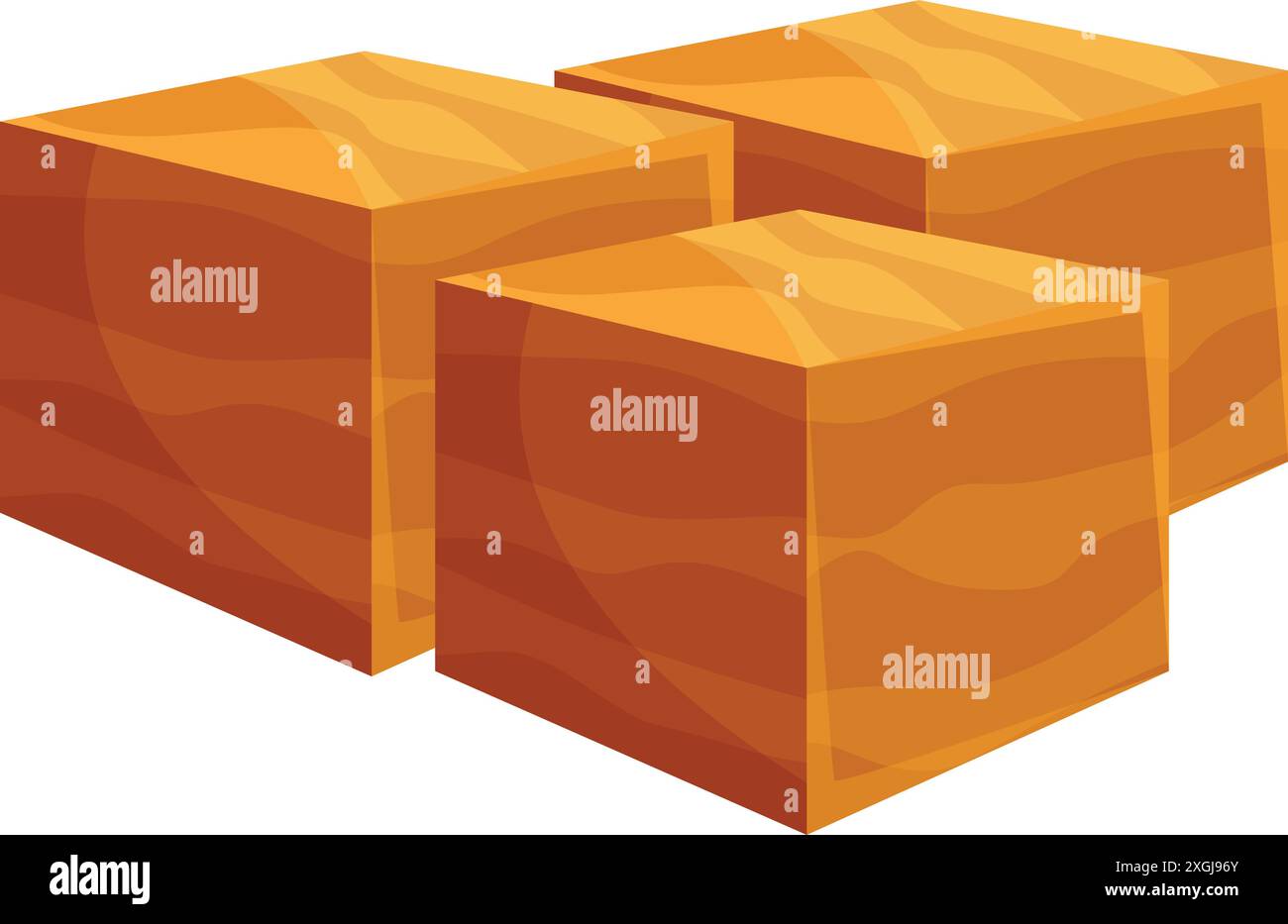 Three wooden cubes are arranged in a pyramid shape, symbolizing ...