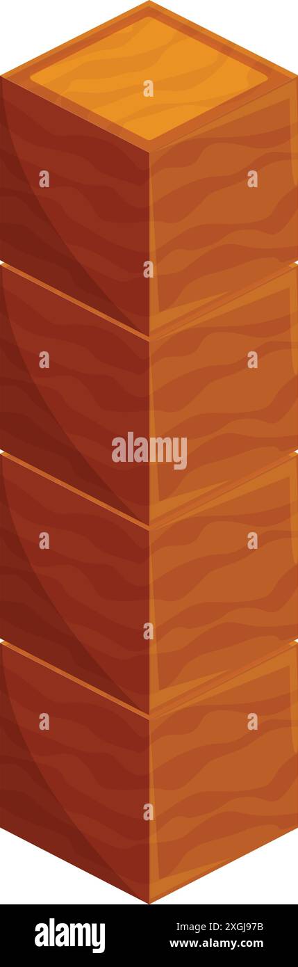 One wooden cube on Stock Vector Images - Alamy
