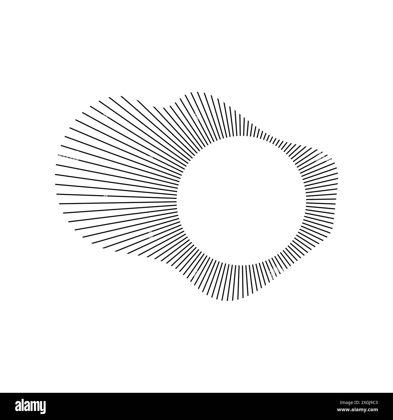 Music equalizer and sound wave. Circular sound waves, depicting audio ...