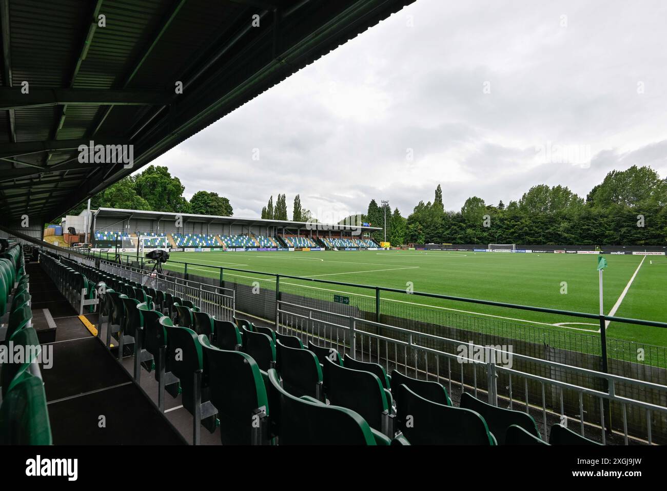 A general view of Park Hall Stadium ahead of the UEFA Champions League ...
