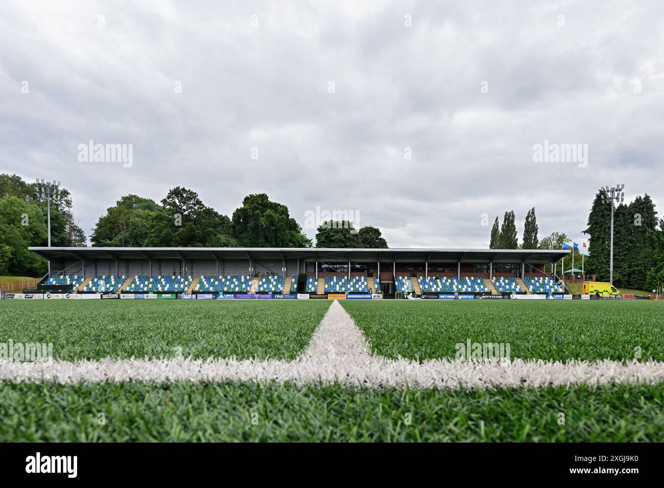 A general view of Park Hall Stadium ahead of the UEFA Champions League ...
