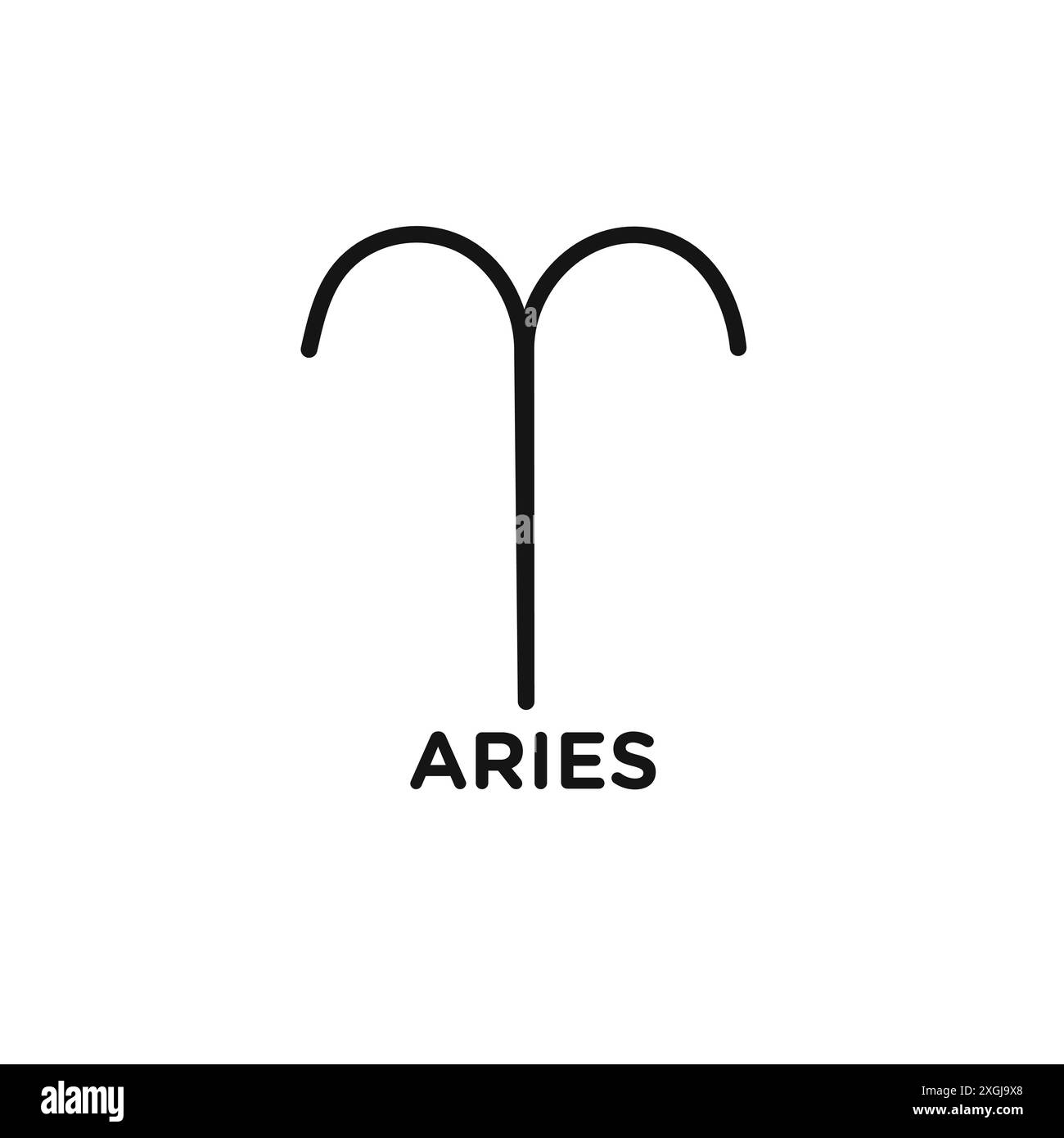 Aries Zodiac Sign Icon Vector Logo Set Collection For Web App Ui Stock