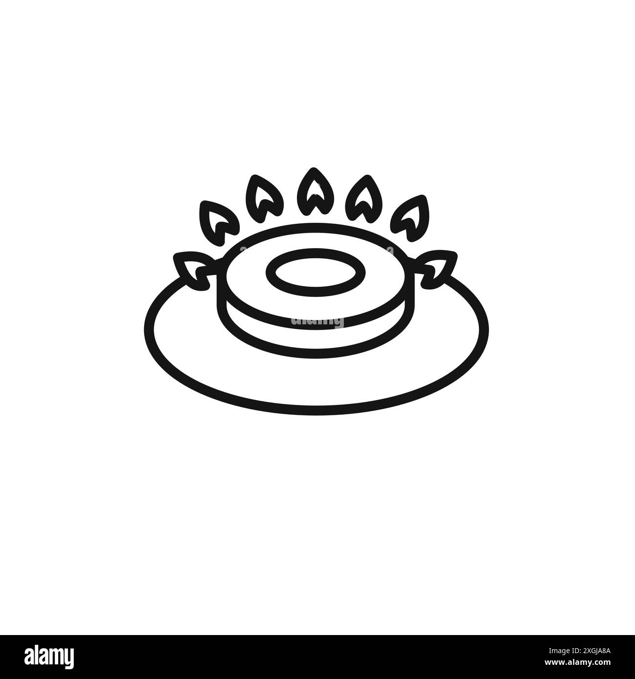 Burner Gas Stove icon vector logo set collection for web app ui Stock ...