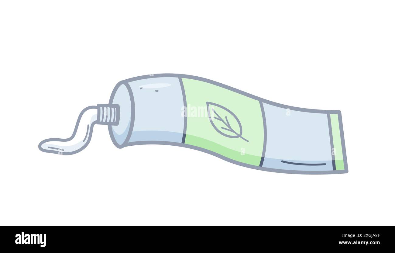 Doodle icons for oral and dental care. Vector illustration toothpaste ...