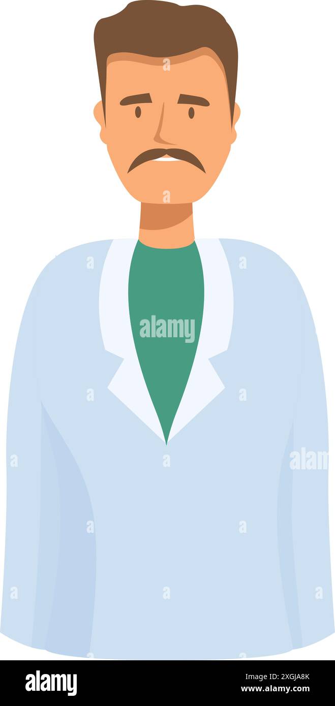 Cartoon concerned doctor illustration hi-res stock photography and ...