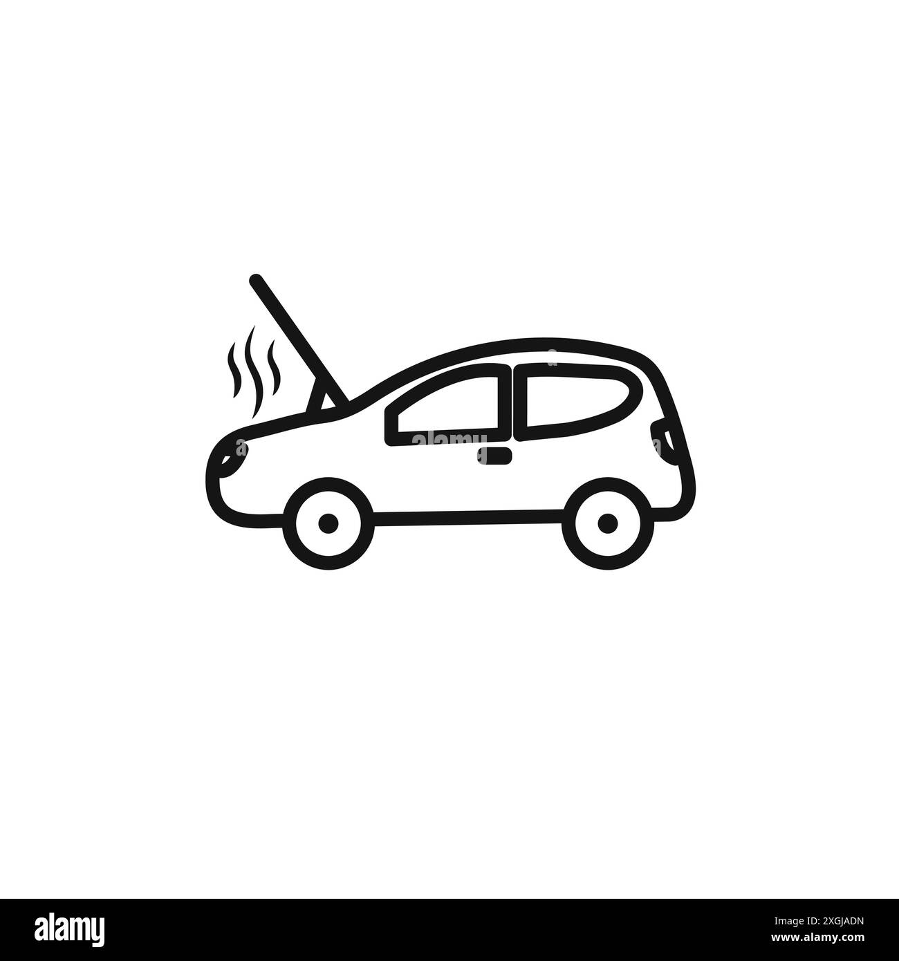 Broken car with open hood icon vector logo set collection for web app ...