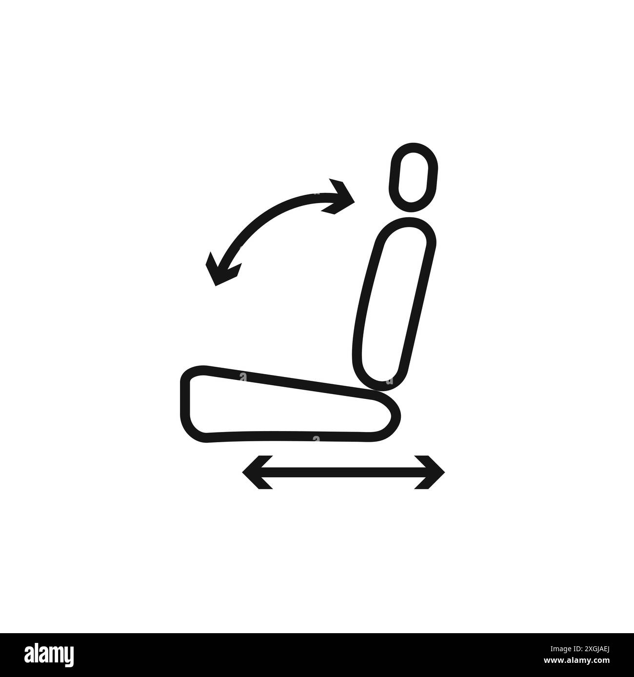 Car seat adjustment icon vector logo set collection for web app ui ...