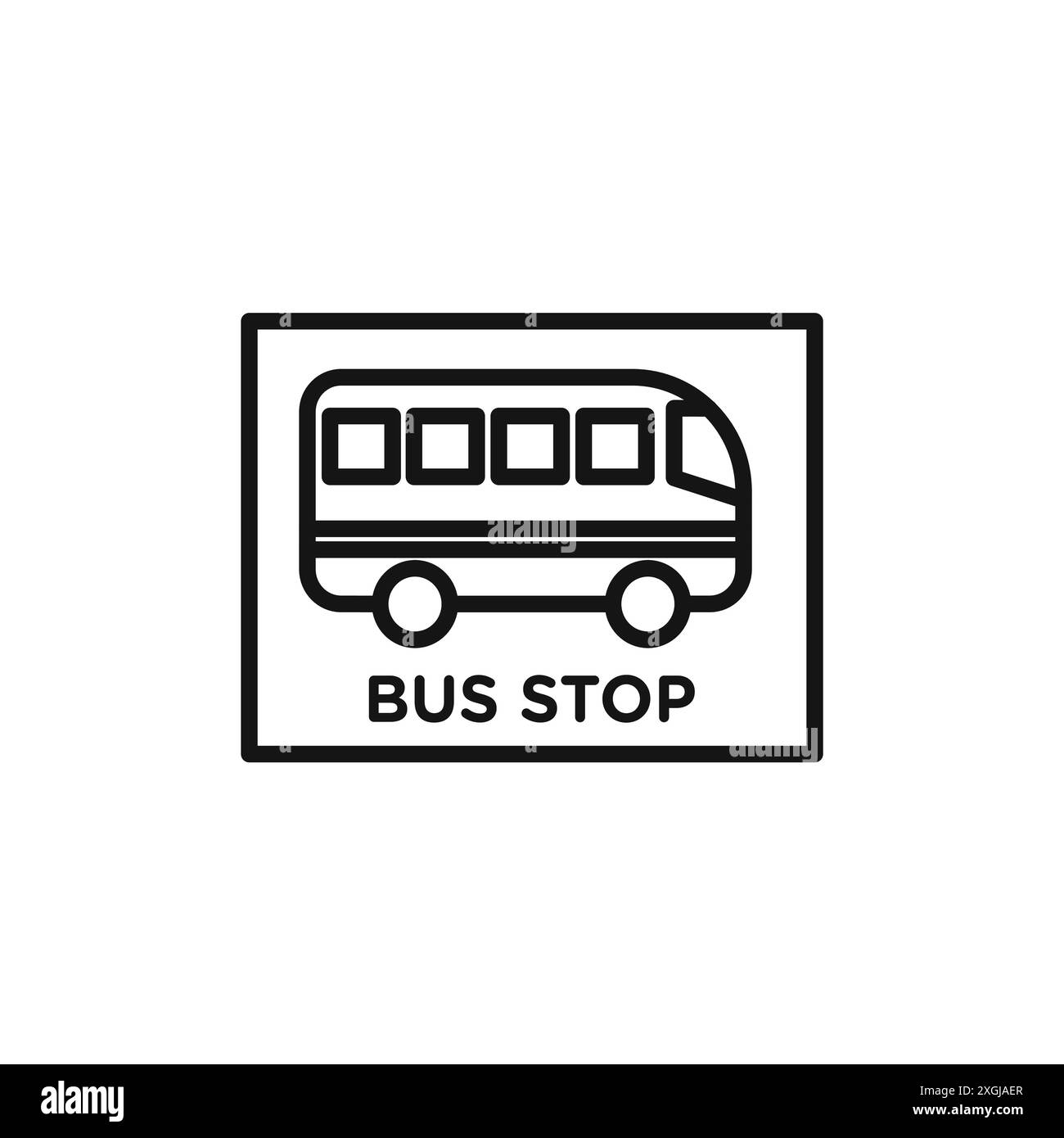 Bus Sign Icon vector logo set collection for web app ui Stock Vector ...