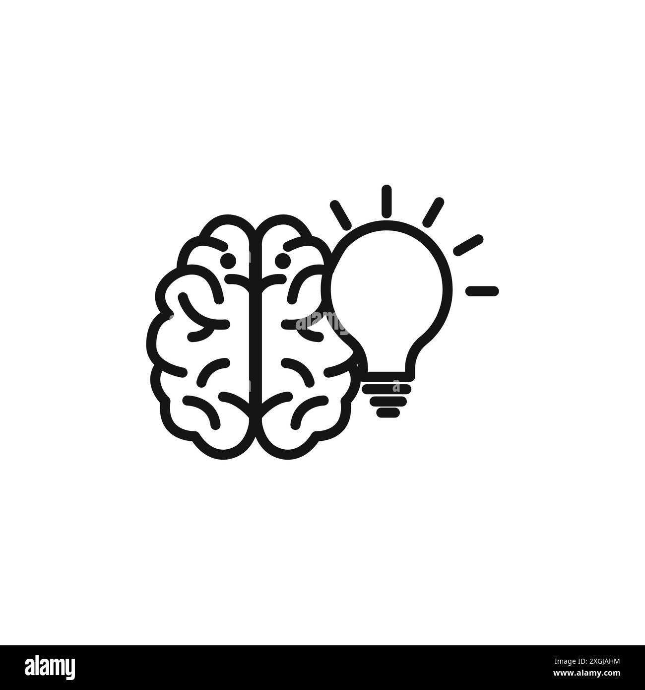 Light bulb brain inside Black and White Stock Photos & Images - Alamy