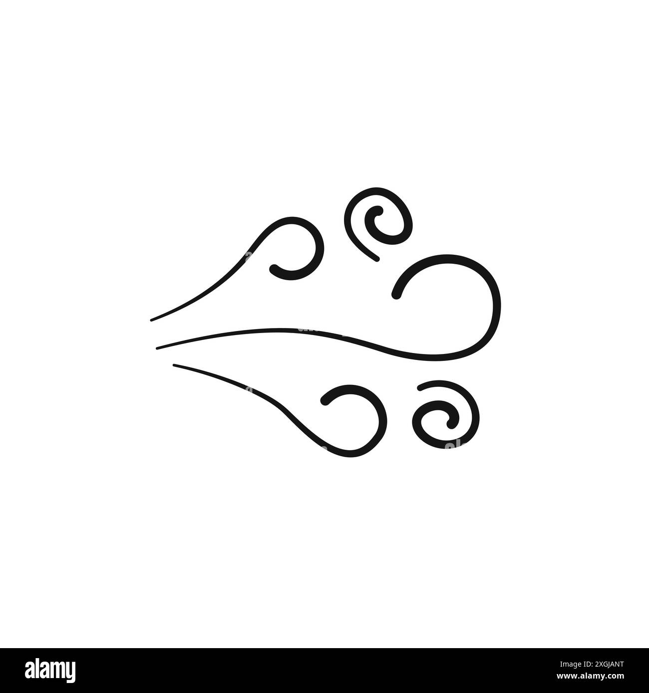 Blowing wind icon vector logo set collection for web app ui Stock ...