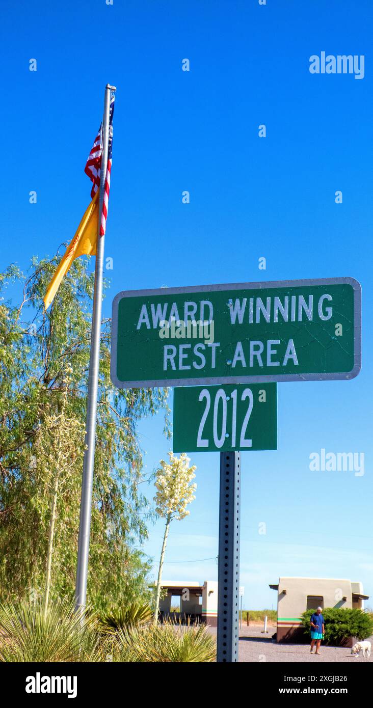 Award winning rest area along Interstate 25 in central New Mexico Stock ...