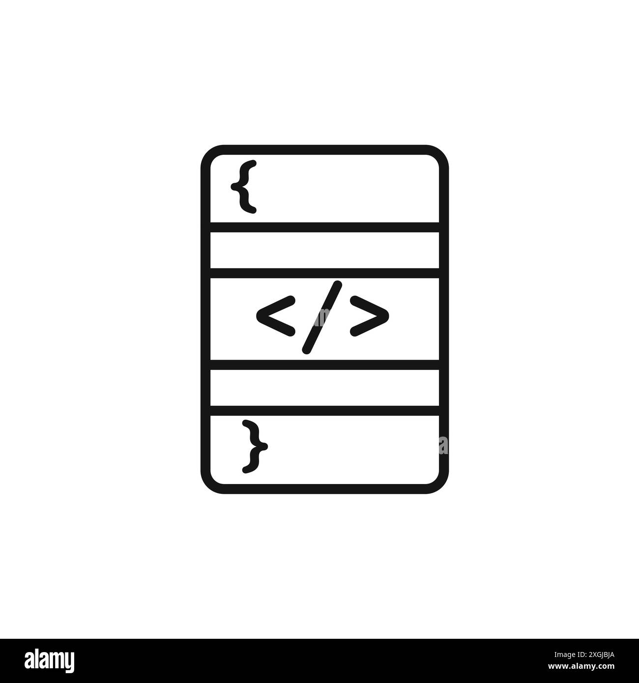 Coding Program Icon Vector Logo Set Collection For Web App Ui Stock