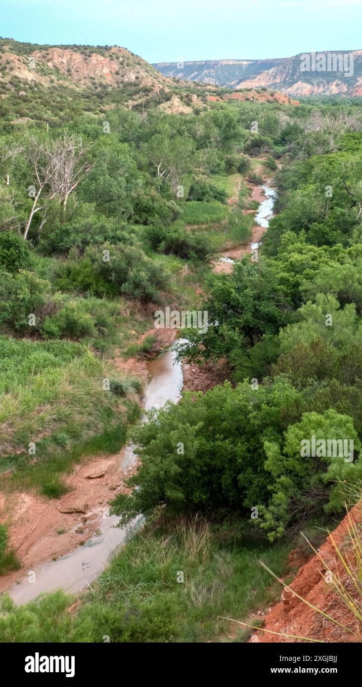 Prairie Dog Town Fork of the Red River flows through Palo Duro Canyon ...