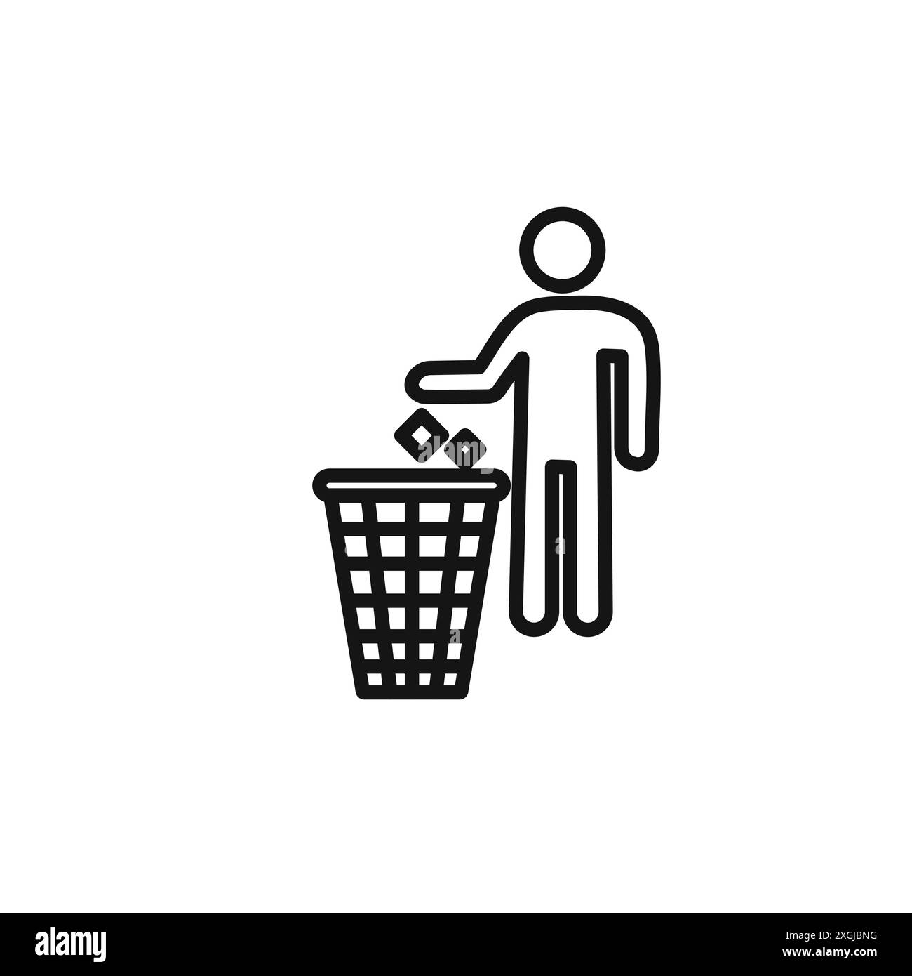 Do not litter icon vector logo set collection for web app ui Stock ...