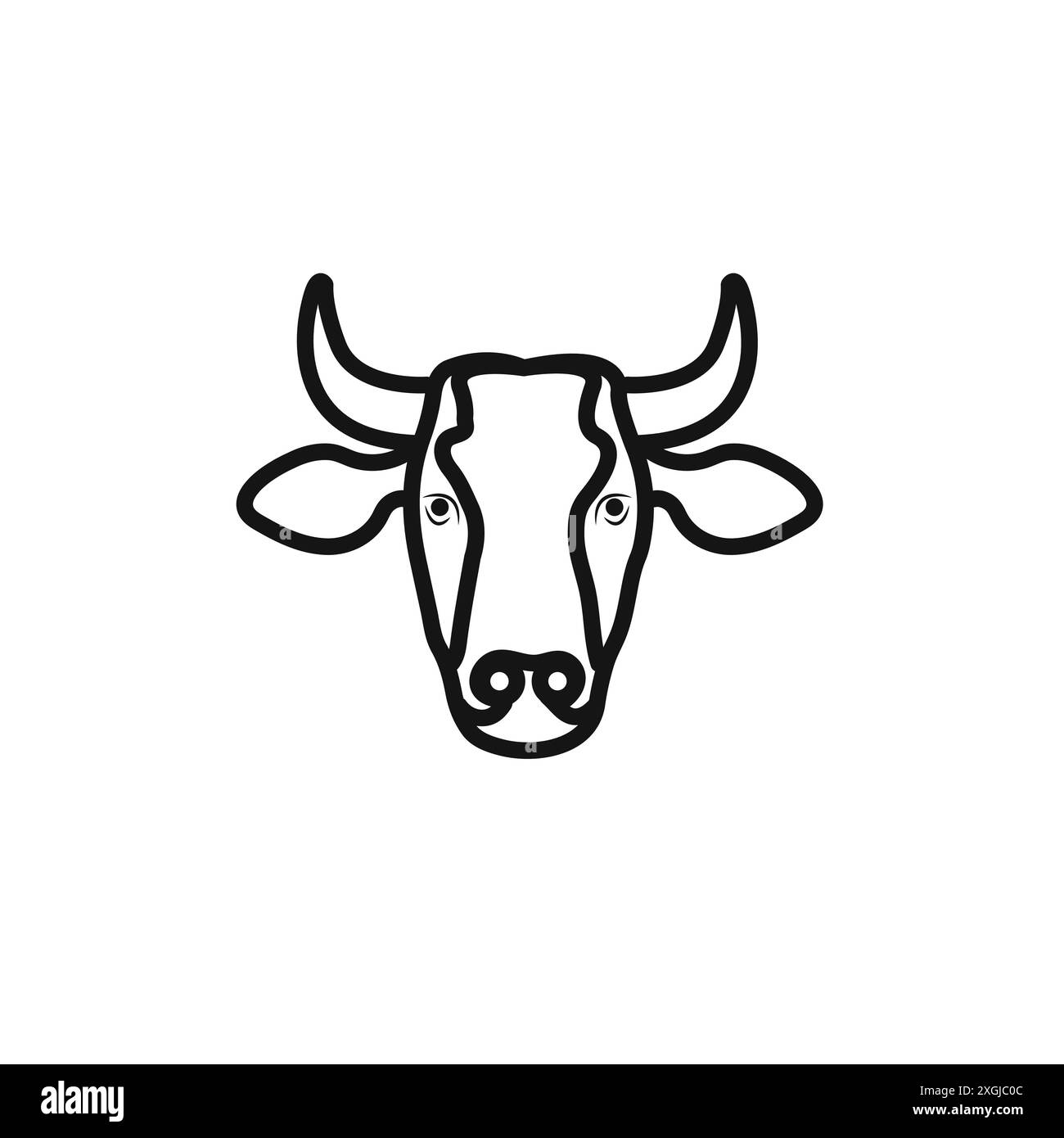cow head icon vector logo set collection for web app ui Stock Vector ...