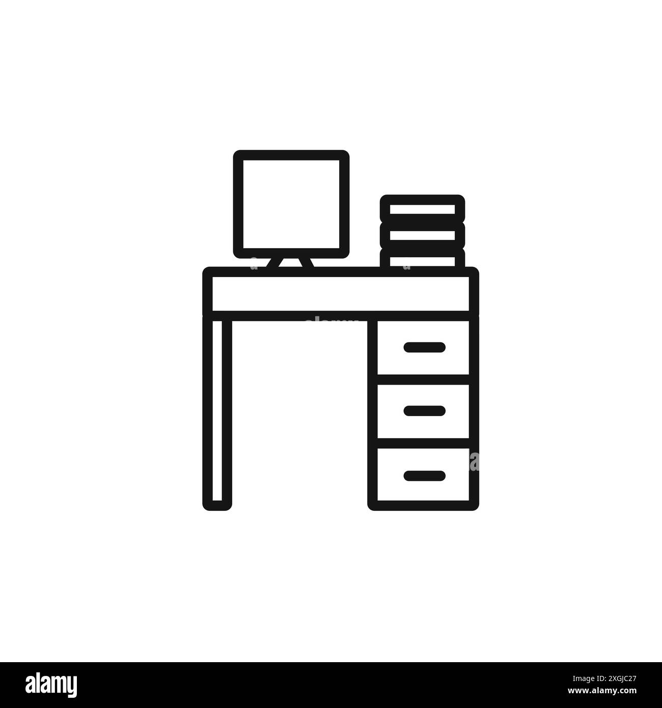 desk icon vector logo set collection for web app ui Stock Vector Image ...