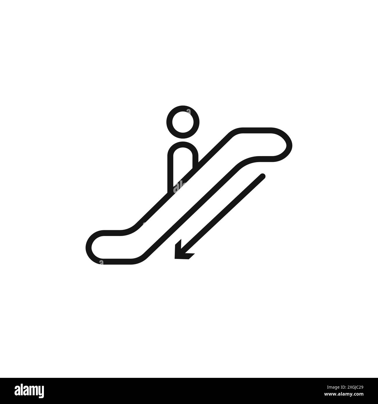 Escalator down icon vector logo set collection for web app ui Stock ...