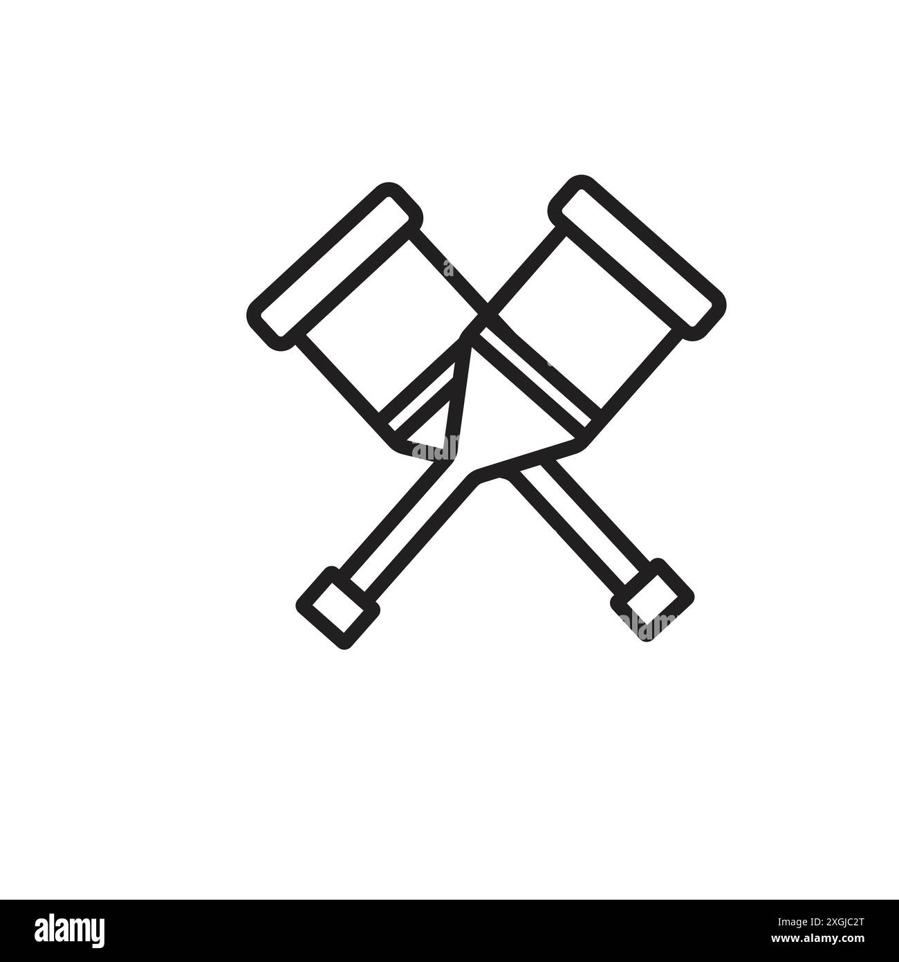 crutches icon vector logo set collection for web app ui Stock Vector ...