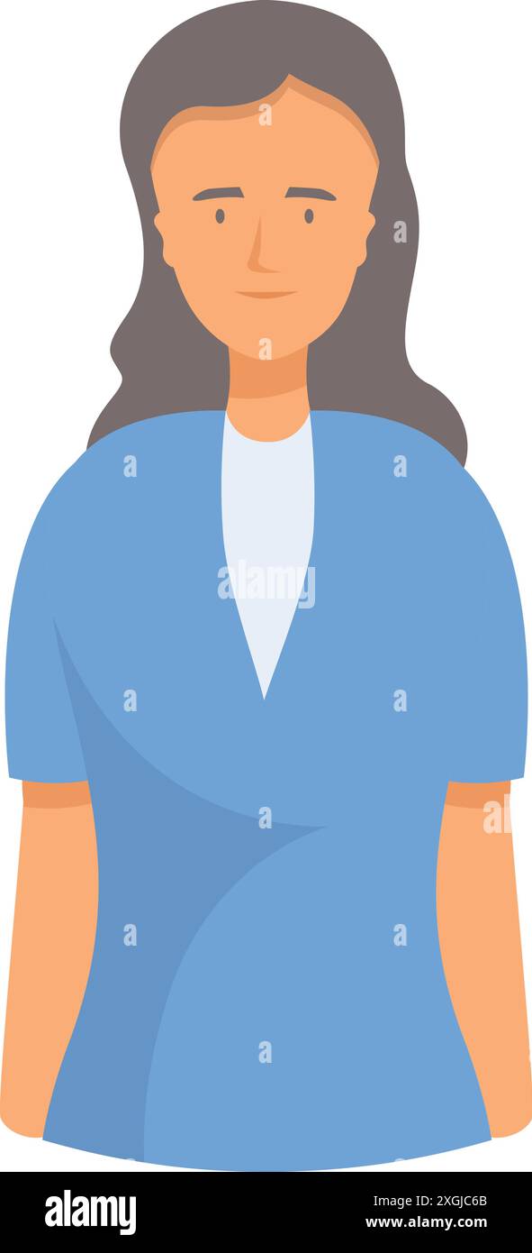 Female nurse blue standing Stock Vector Images - Alamy