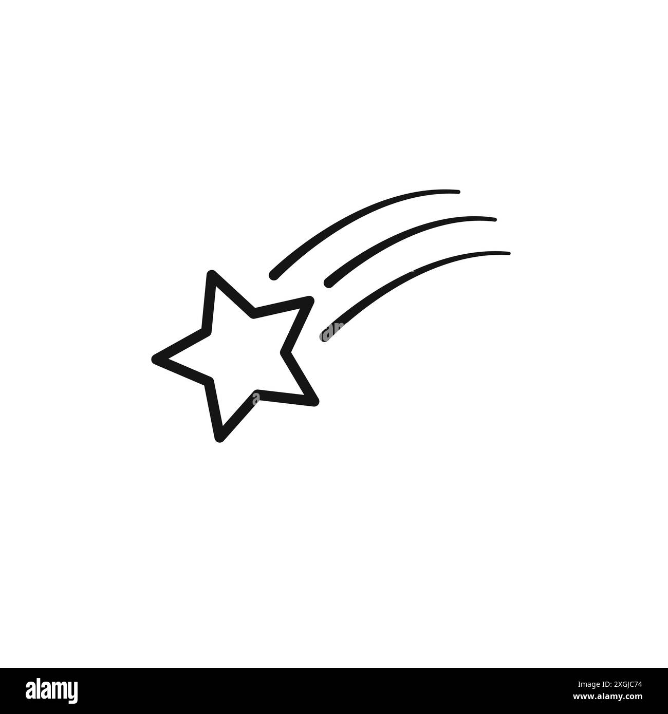 Falling Star Icon vector logo set collection for web app ui Stock ...