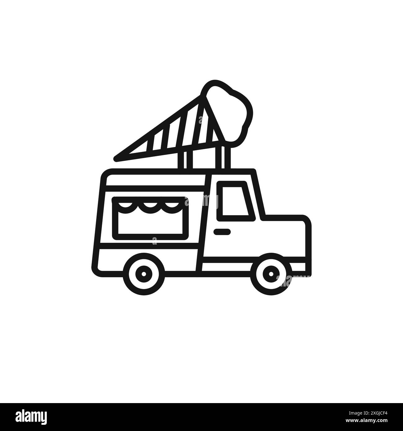 Ice cream van icon vector logo set collection for web app ui Stock ...